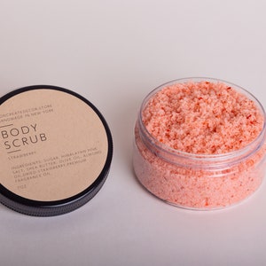 Strawberry Body Scrub | Handmade in New York | 7oz | Sugar Scrub - Etsy