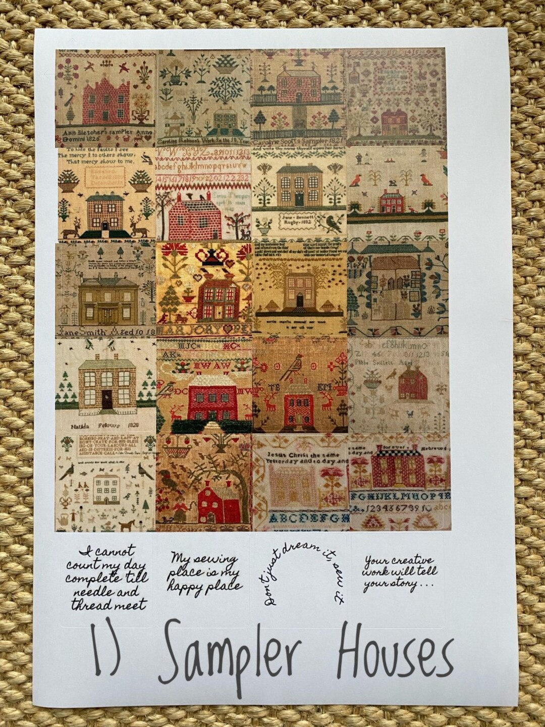 24 Sampler Stickers for Stitching Journals - Etsy