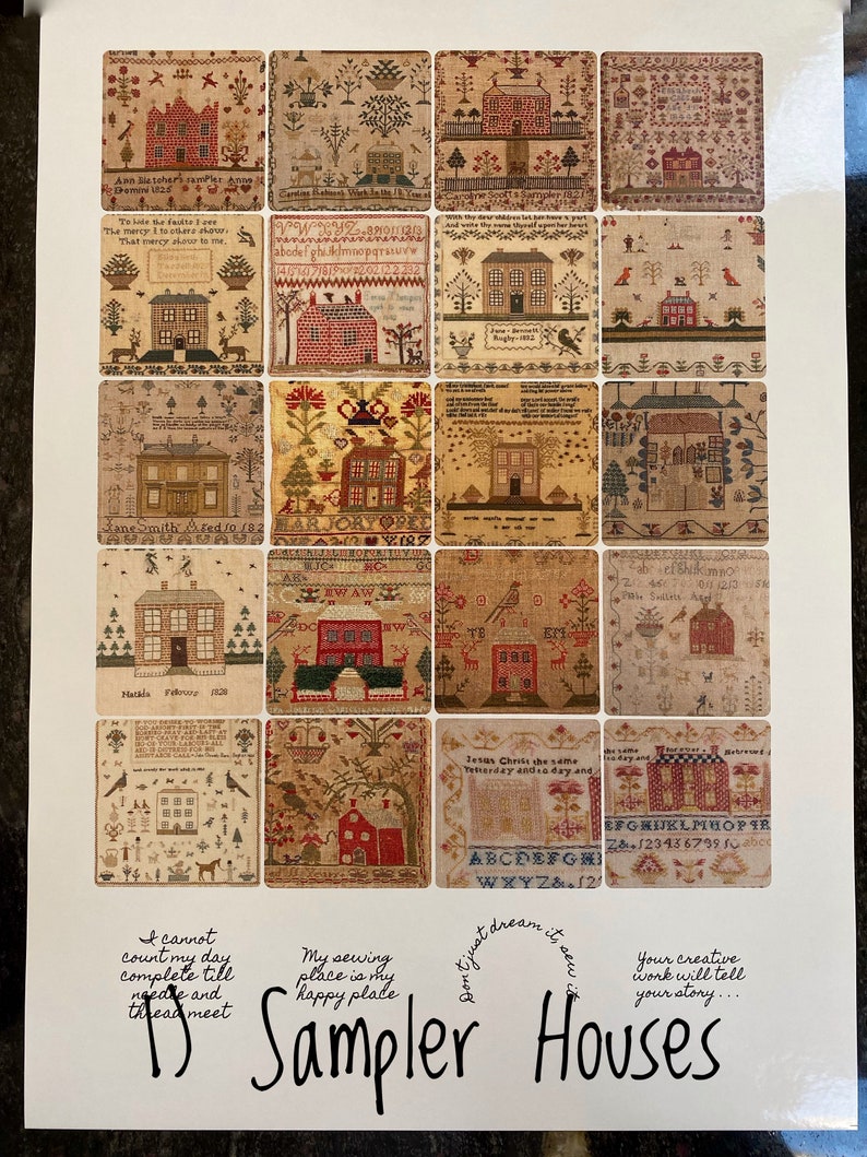 24 Sampler Stickers for Stitching Journals - Etsy