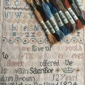 Ann Brown 1824 Antique Reproduction Sampler - Etsy