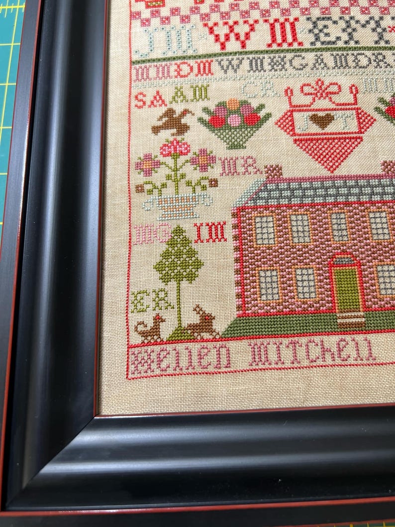 Hellen Mitchell 1832 A Reproduction Antique Sampler Pattern - Etsy