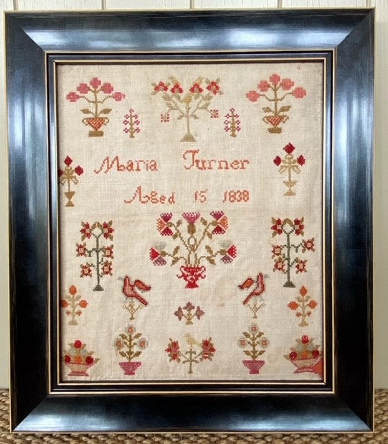Maria Turner 1838 Antique Reproduction Sampler | Etsy