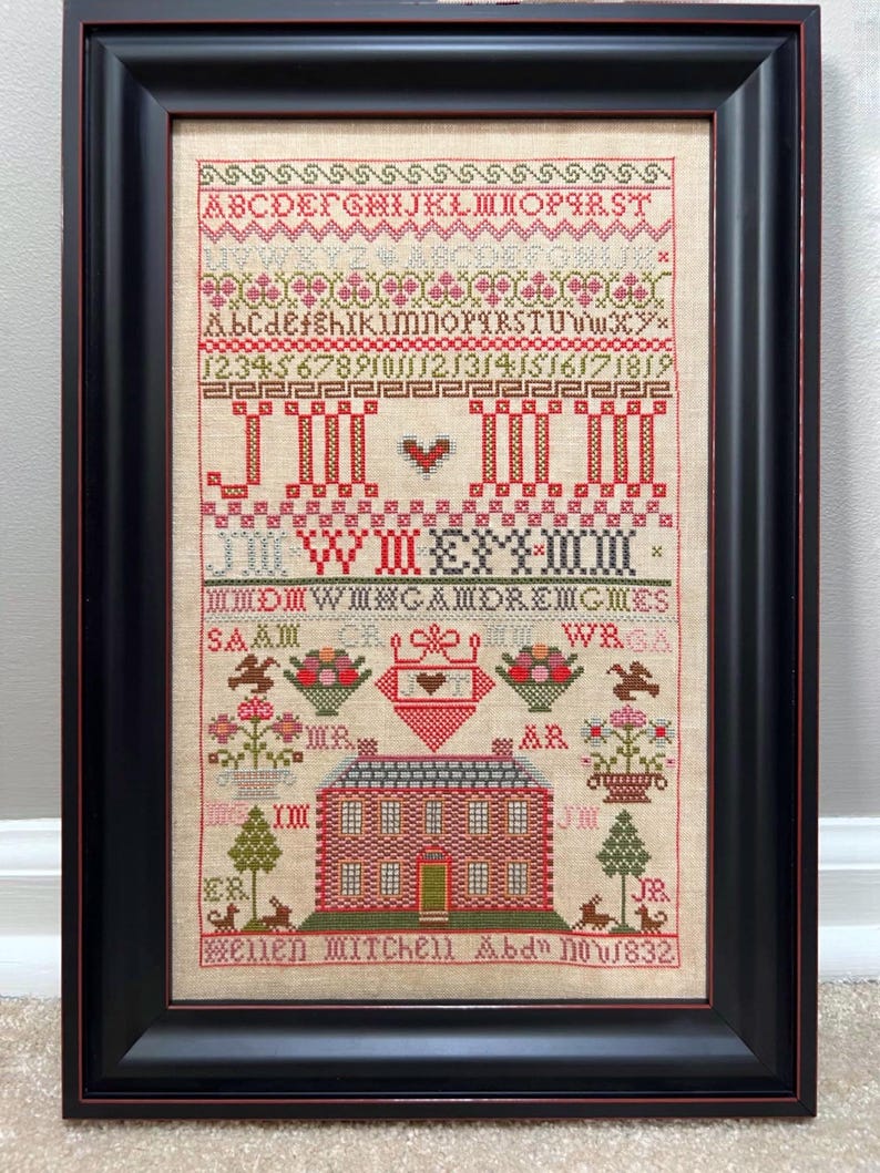 Hellen Mitchell 1832 A Reproduction Antique Sampler Pattern - Etsy