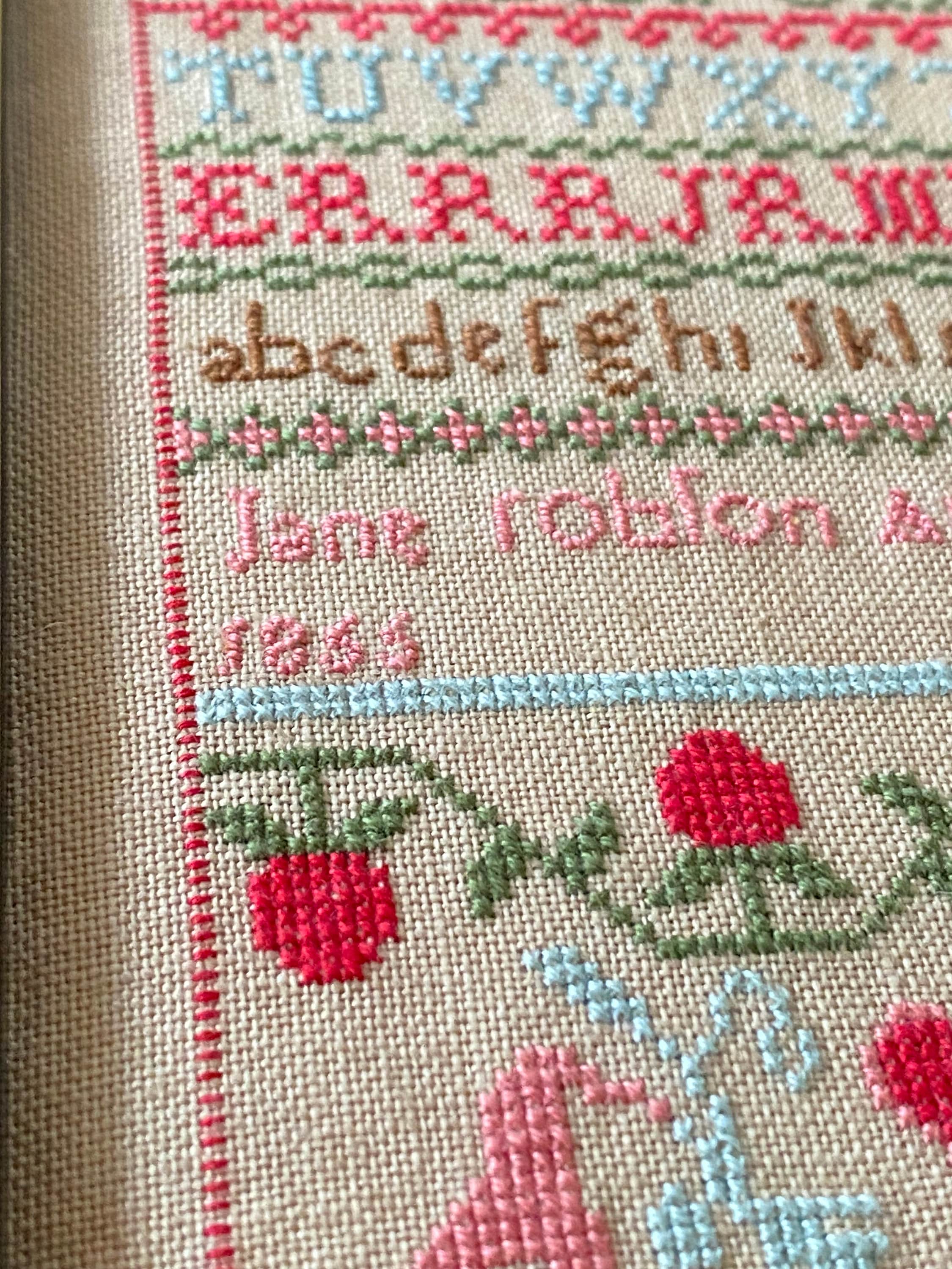 Jane Robson 1855 A Reproduction Antique Sampler Pattern - Etsy