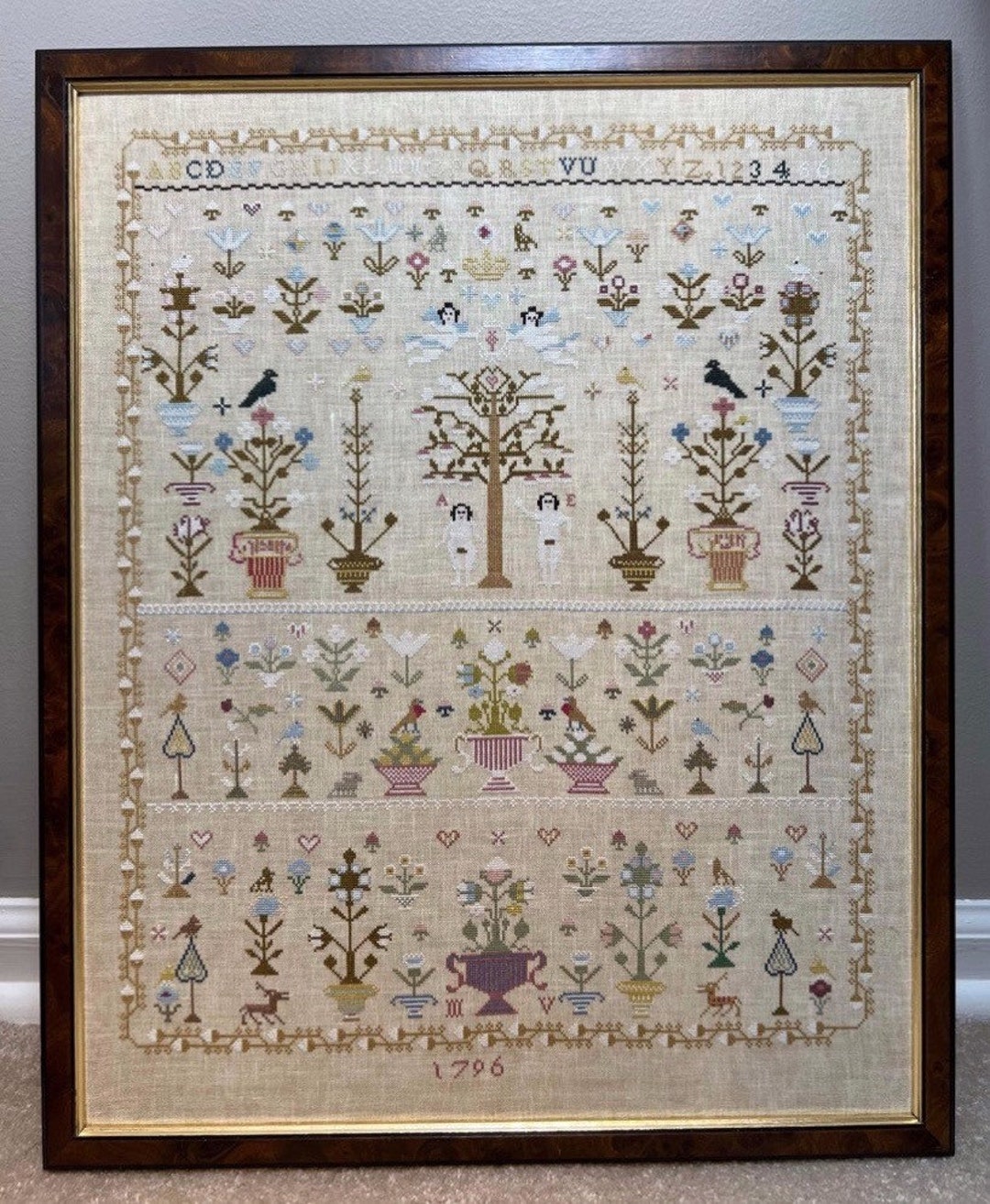 MV 1796 A Reproduction Antique Sampler Pattern - Etsy