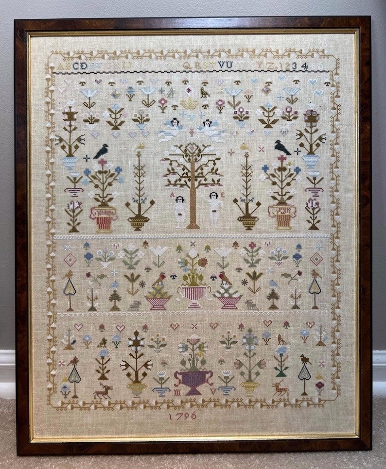 MV 1796 A Reproduction Antique Sampler Pattern - Etsy