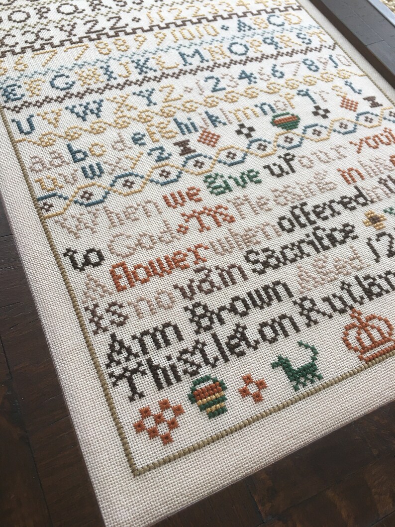Ann Brown 1824 Antique Reproduction Sampler | Etsy