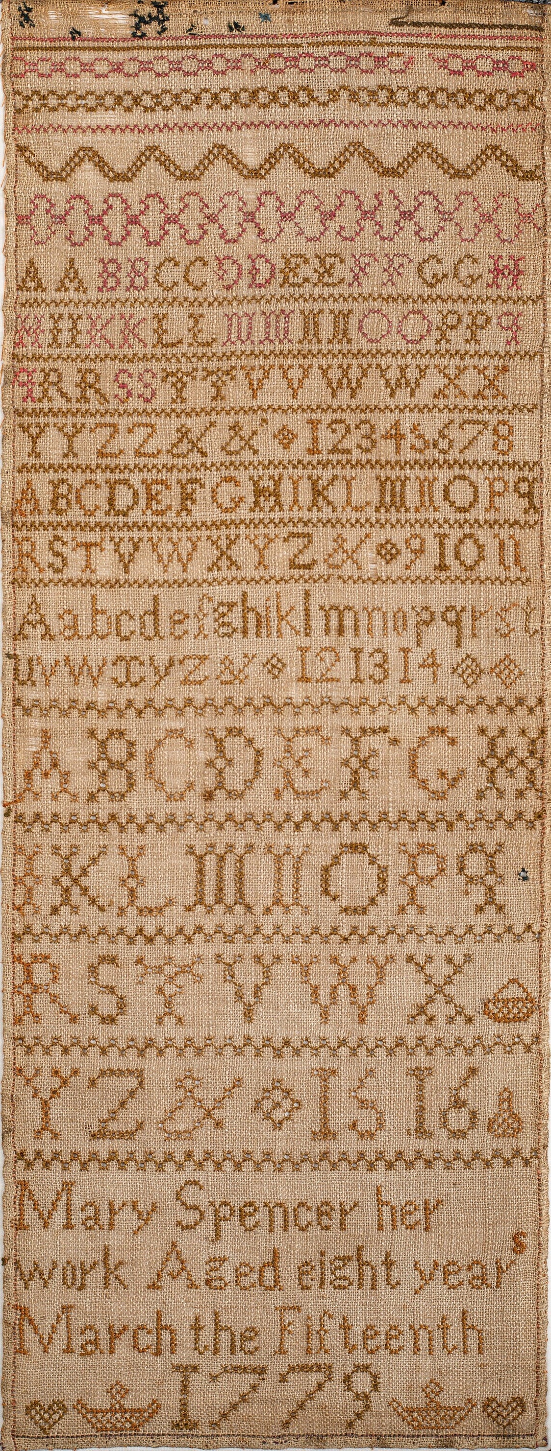 Mary Spencer 1779 Reproduction Antique Sampler Pattern - Etsy