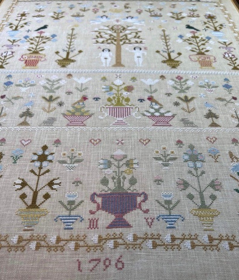 MV 1796 A Reproduction Antique Sampler Pattern - Etsy