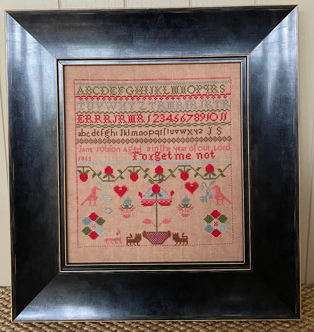 Jane Robson 1855 A Reproduction Antique Sampler Pattern - Etsy