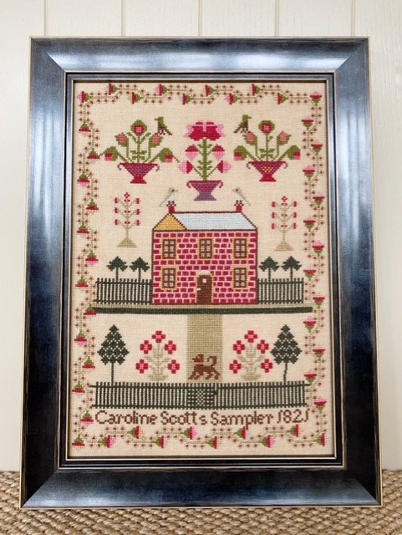 Caroline Scott 1821 A Reproduction Antique Sampler Pattern - Etsy