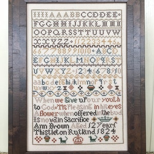 Ann Brown 1824 Antique Reproduction Sampler - Etsy