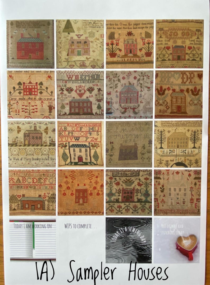 24 Sampler Stickers for Stitching Journals - Etsy