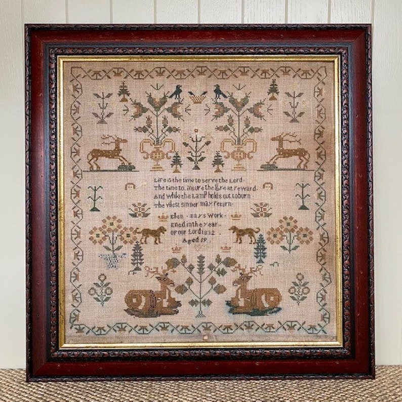 Ellen Bay 1832 A Reproduction Antique Sampler Pattern - Etsy