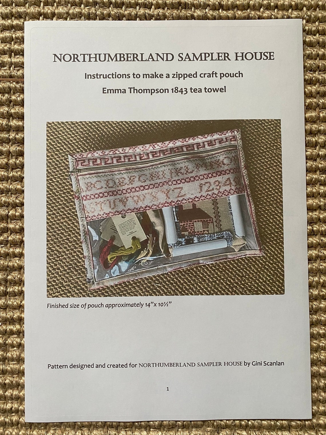 Emma Thompson 1843 Craft Pouch Pattern - Etsy