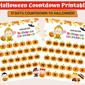 Halloween Countdown Printable | Days Until Halloween |halloween ...