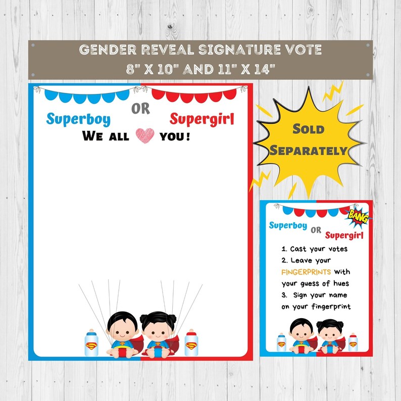 Superhero Gender Reveal Card Printable Superhero Gender Reveal Riddles ...