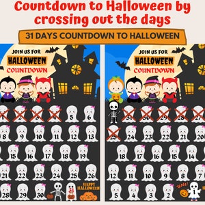 Halloween Countdown Printable |days Until Halloween | |halloween ...