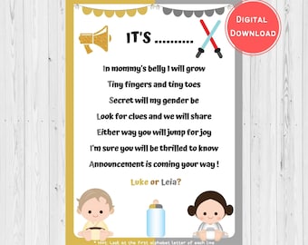 Gender Reveal Poem - Etsy