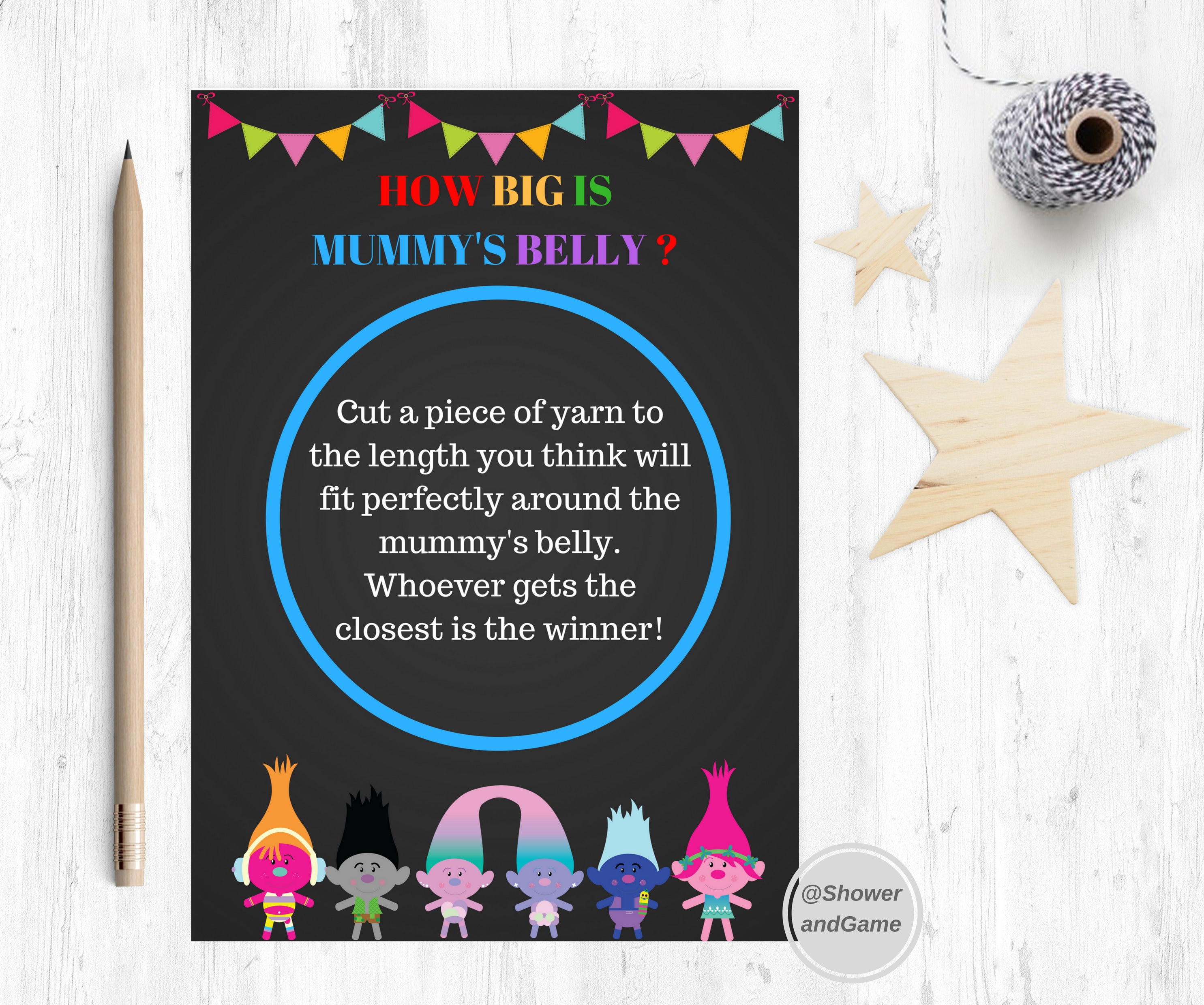 Trolls 24 Baby Shower Game Package | Trolls Baby Shower Game Bundle ...