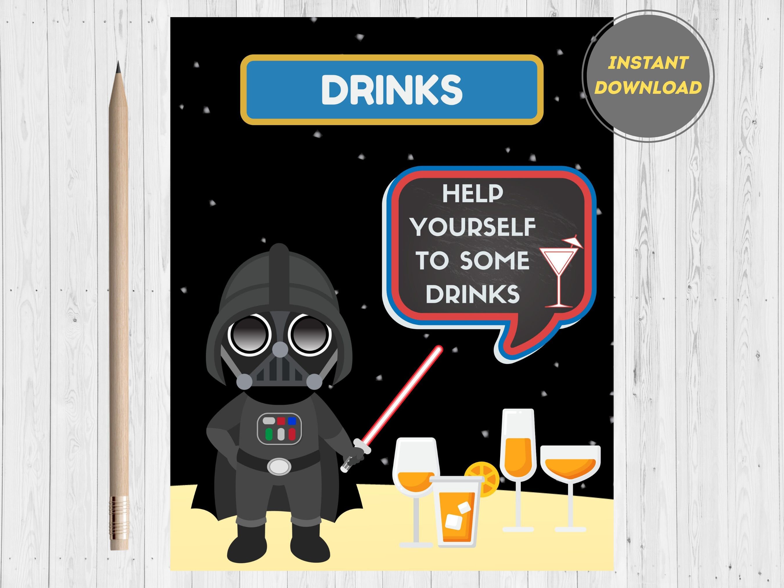 Star Wars 8 Table Sign Printable for Baby Shower |baby Shower Signs ...