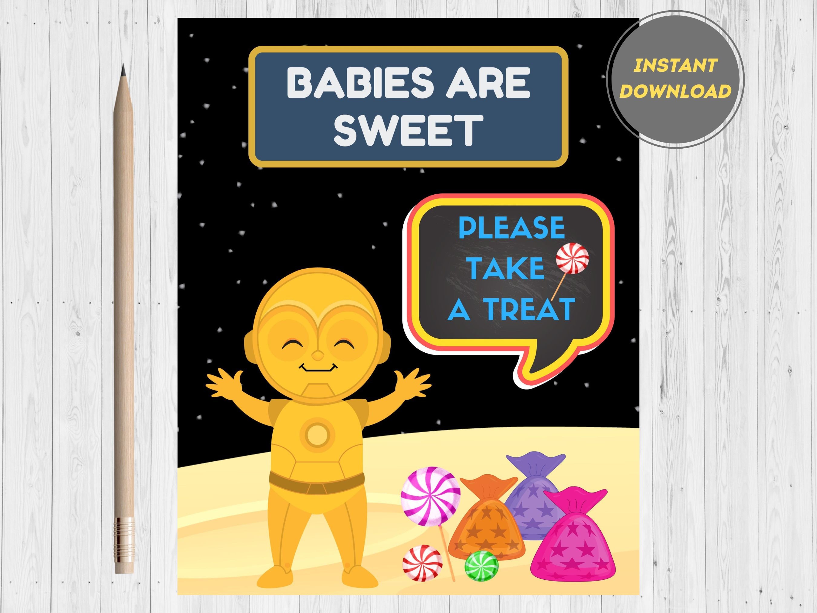 Star Wars 8 Table Sign Printable for Baby Shower |baby Shower Signs ...