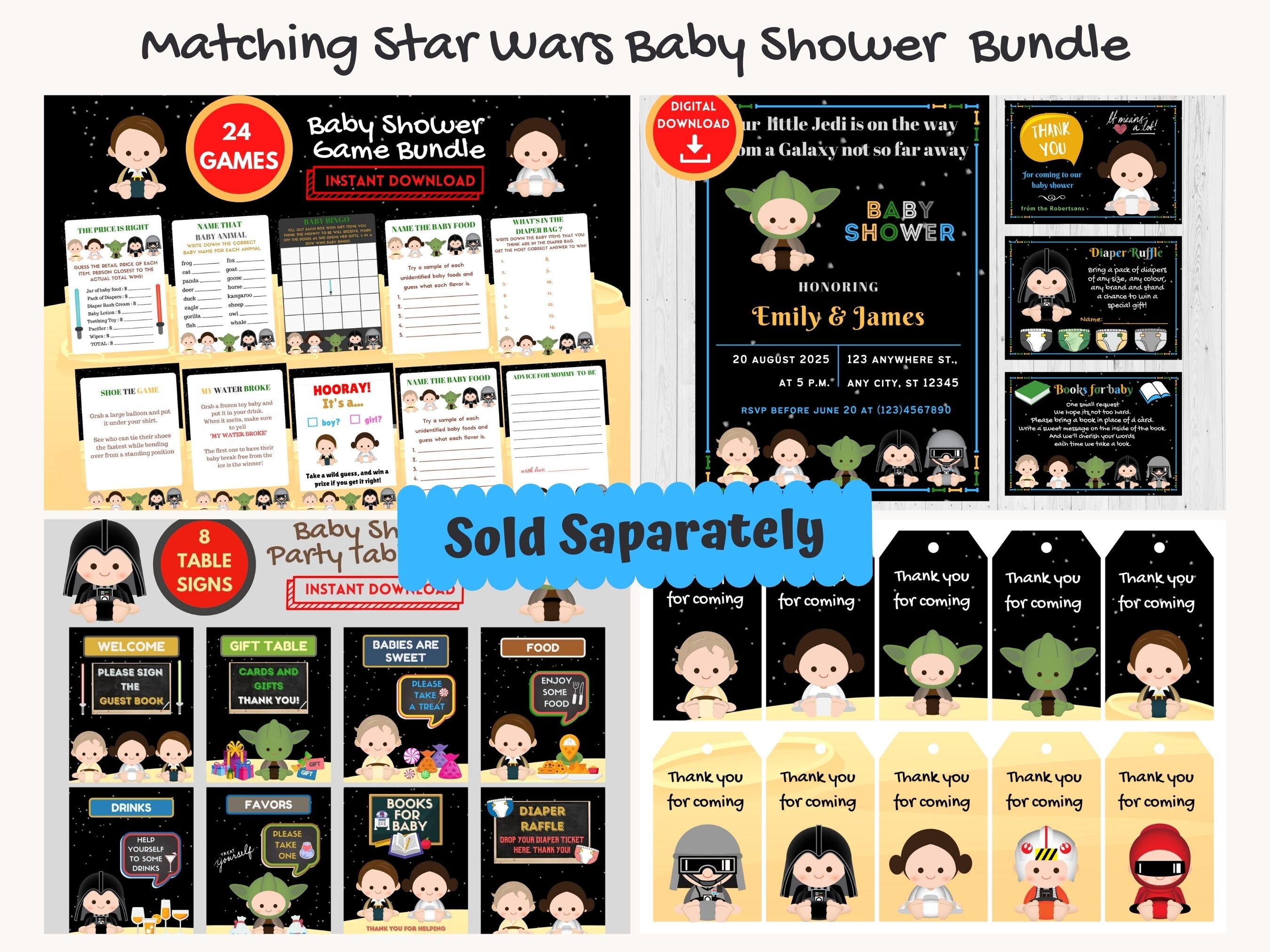 Star Wars 8 Table Sign Printable for Baby Shower |baby Shower Signs ...