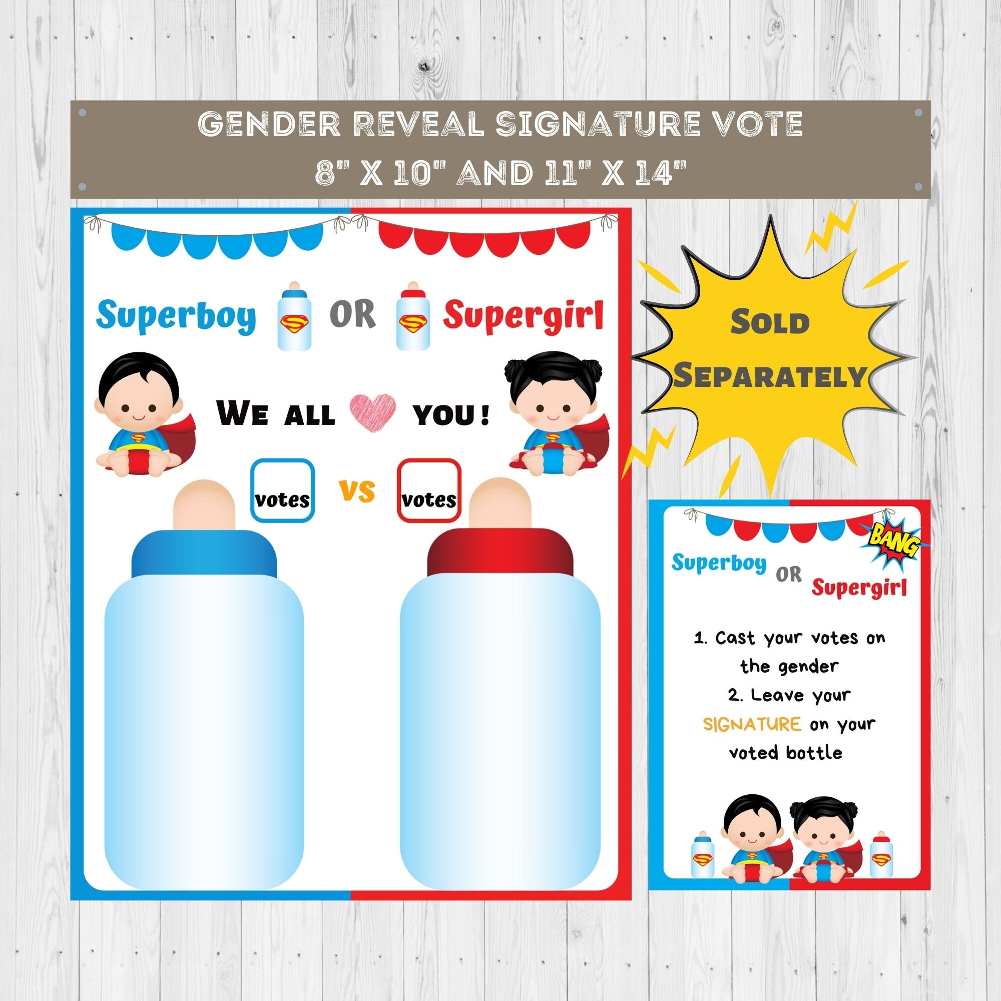 Superhero Gender Reveal Card Printable Superhero Gender Reveal Riddles ...