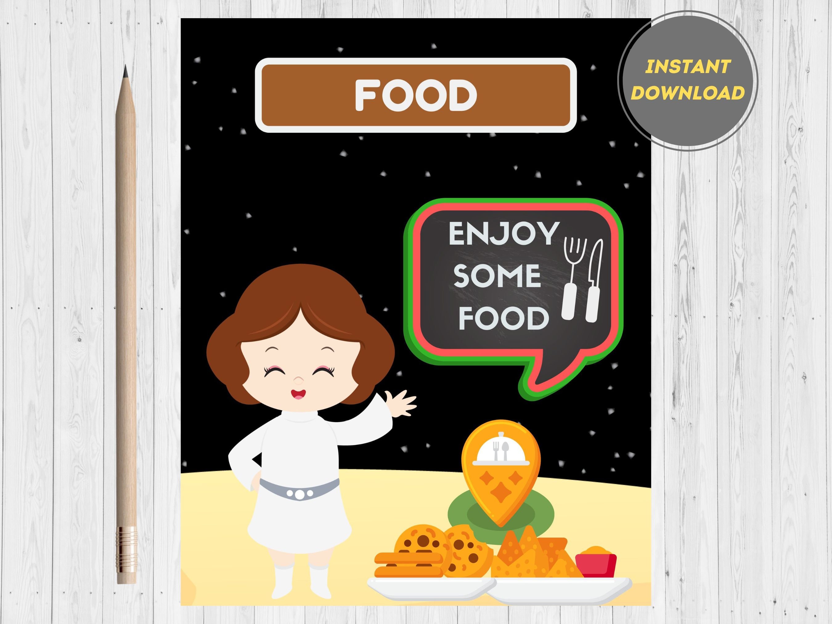 Star Wars 8 Table Sign Printable for Baby Shower |baby Shower Signs ...