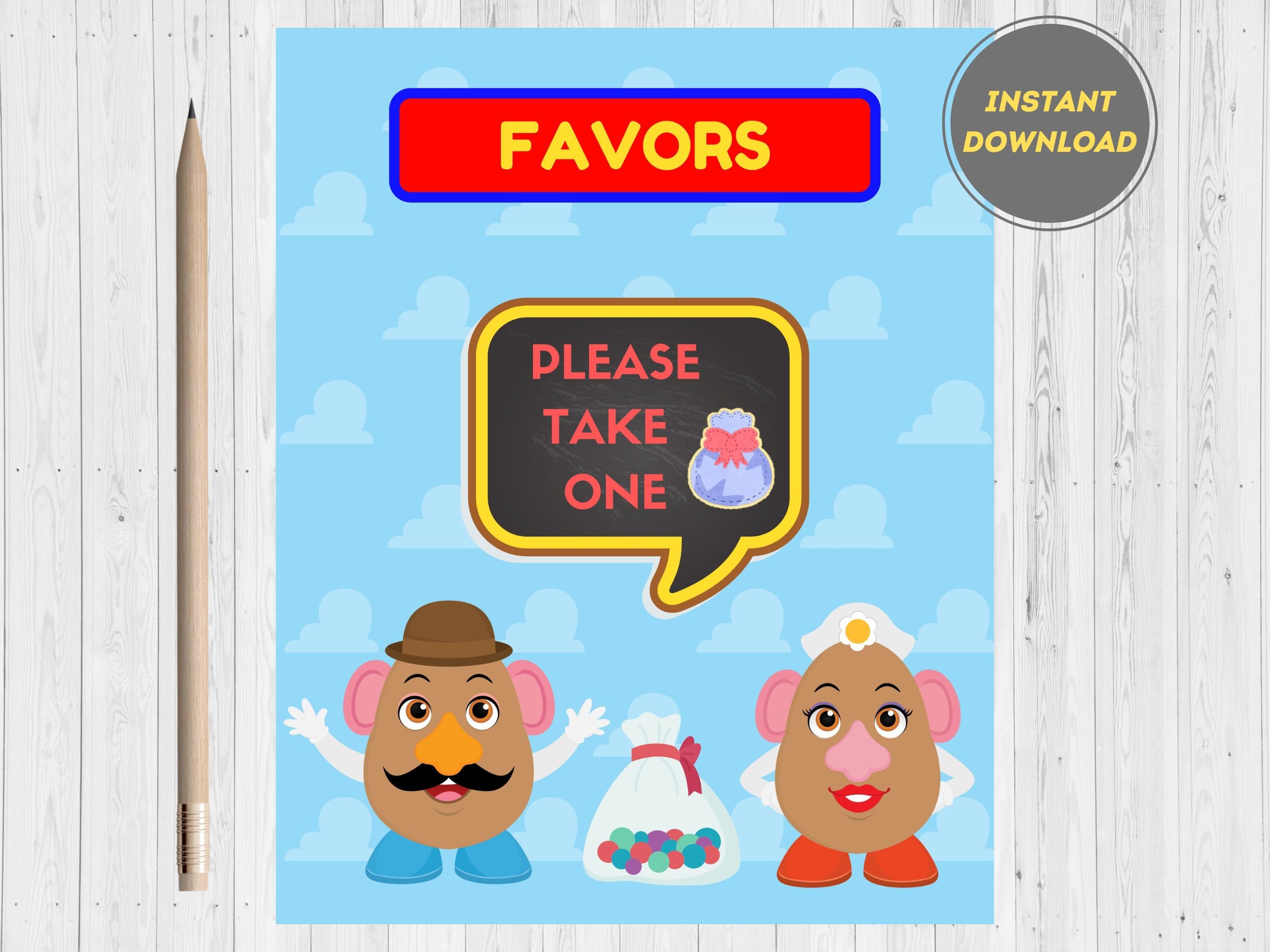 Toy Story 8 Baby Shower Party Table Signs Toy Story Food Sign Toy Story ...