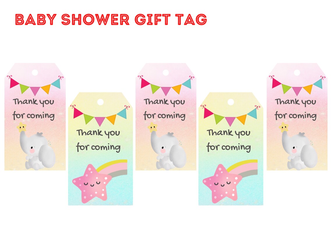 Twinkle Twinkle Little Star Baby Shower Thank You Tag | Twinkle Star ...