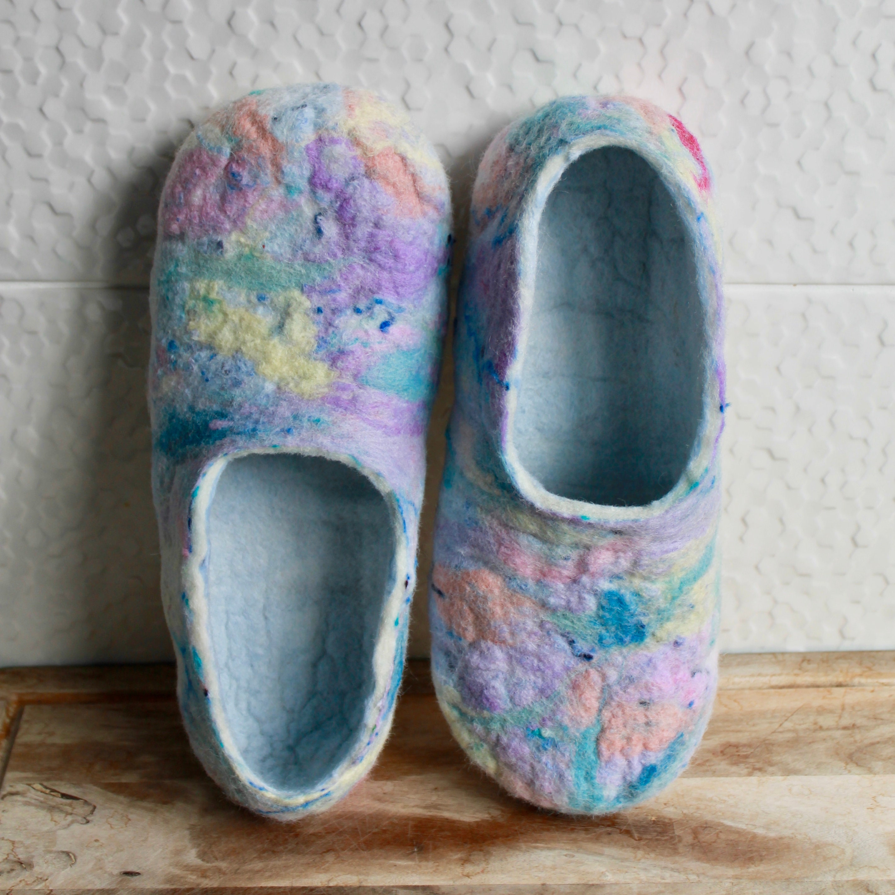 Felted Wool Slipper Tutorial How to Make a Pair of Wool | Etsy