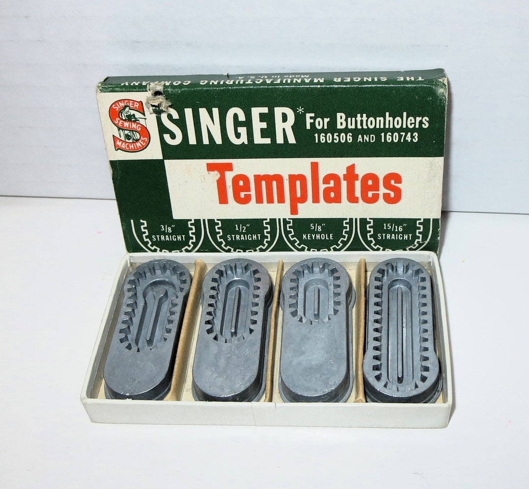 Vintage Singer Sewing Machine Templates for Singer Buttonholer 160506 ...