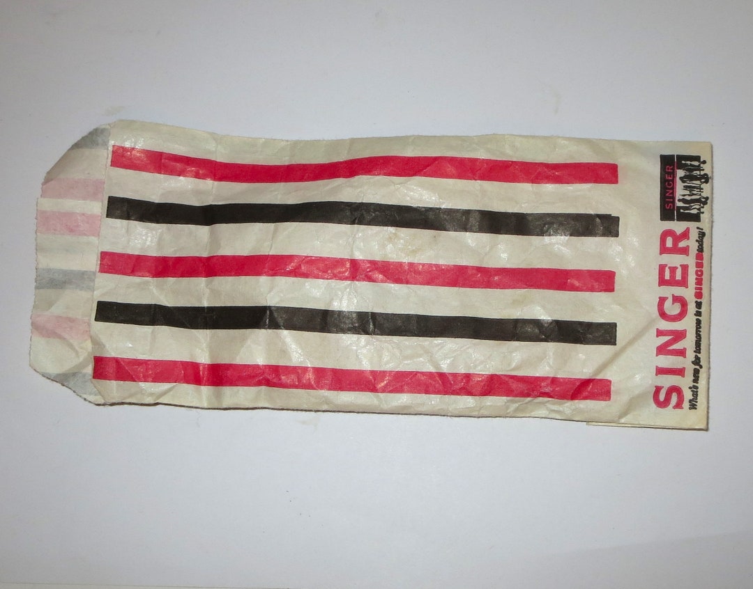 Vintage Singer Sewing Store Paper Shopping Bag Approx - Etsy
