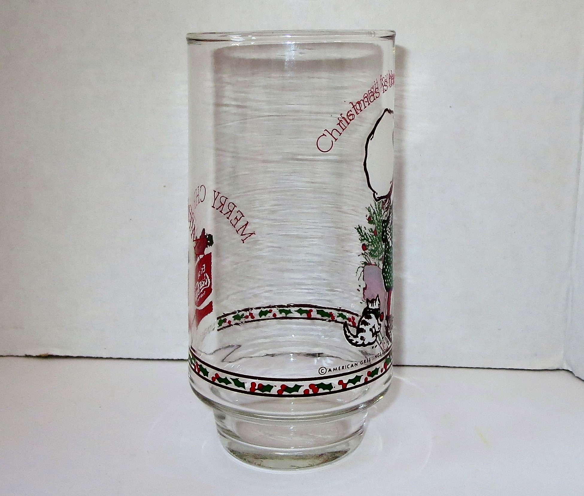 Vintage Coca Cola Holly Hobbie Glass Christmas Limited Edition Etsy