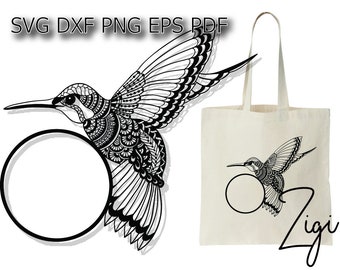 Hummingbird Monogram Svg | Etsy