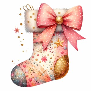 12 Colorful Christmas Stocking PNG Clipart, Festive Patchwork Stocking ...
