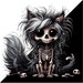 12 Skeleton Cat PNG Clipart - Gothic Furry Skull Kitty With Black Fur ...