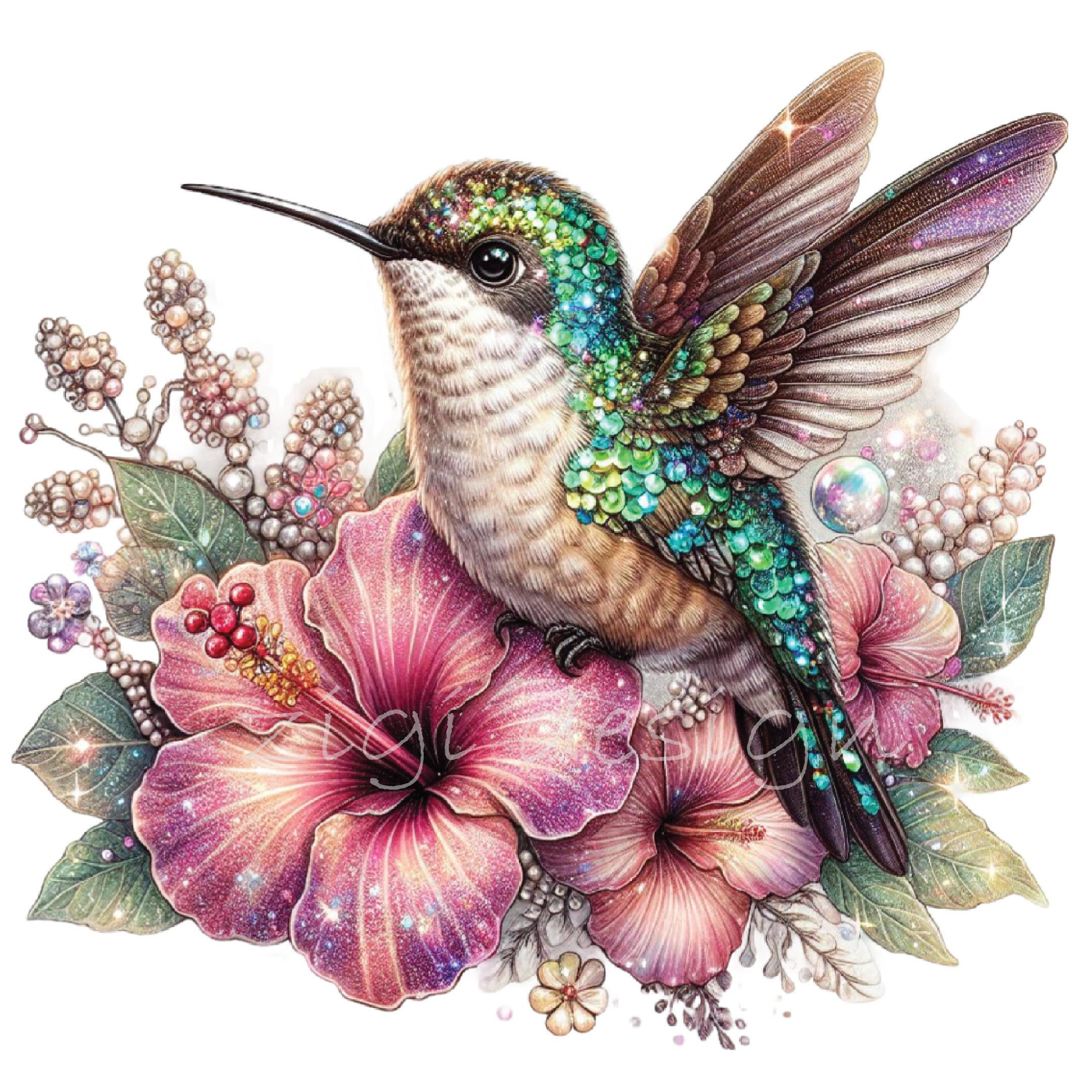 Hummingbird PNG Clipart, 12 Watercolor Bird Clip Art, Nursery Wall Art ...