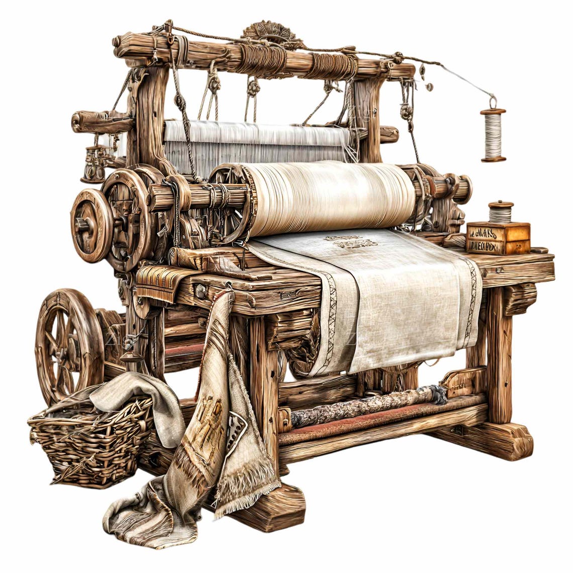16 PNG Medieval Weaving Loom – Vintage Workshop PNG Clipart ...