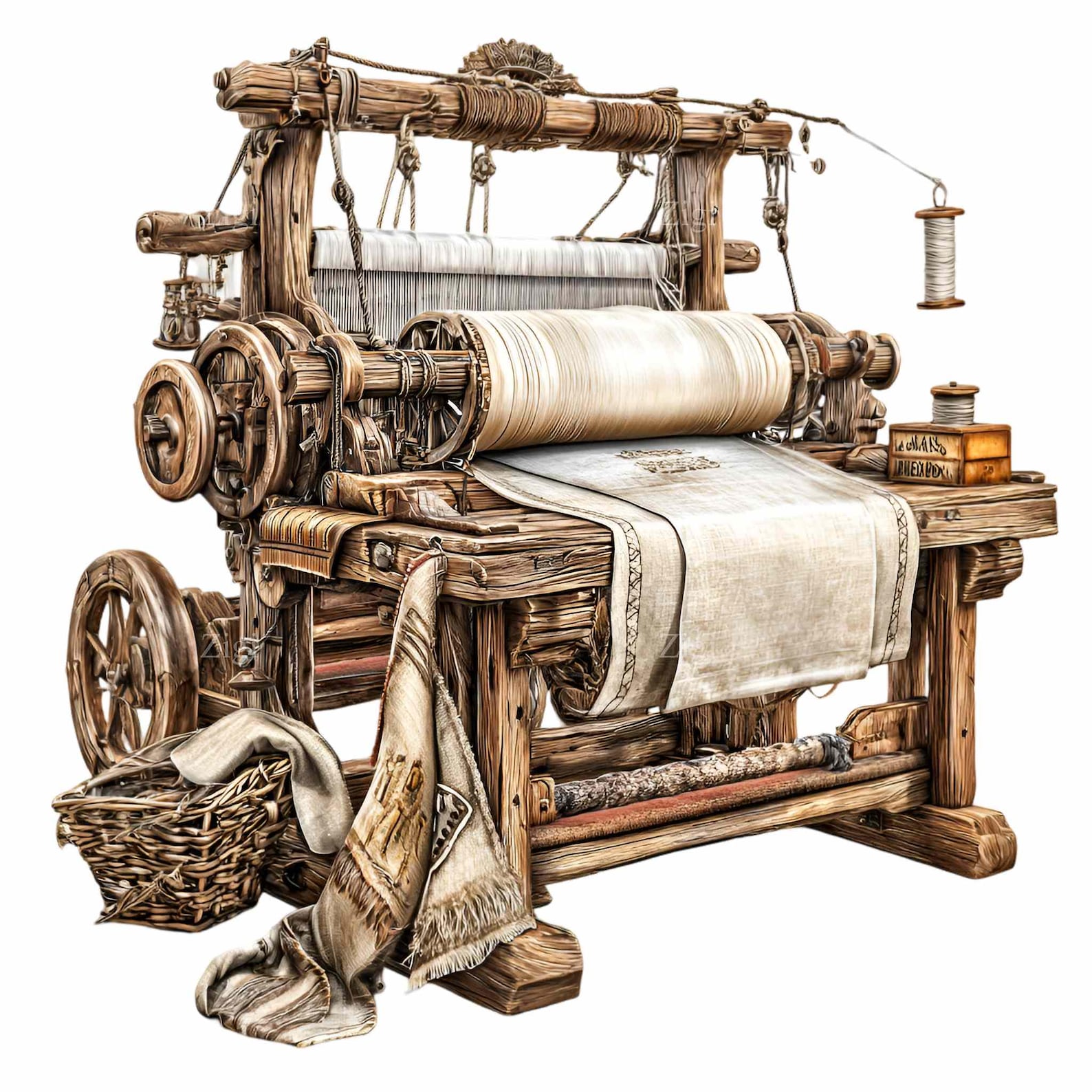 16 PNG Medieval Weaving Loom – Vintage Workshop PNG Clipart ...