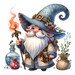 Wizard Clipart, Gnome Clip Art, 10 PNG Magical Watercolor Printable ...