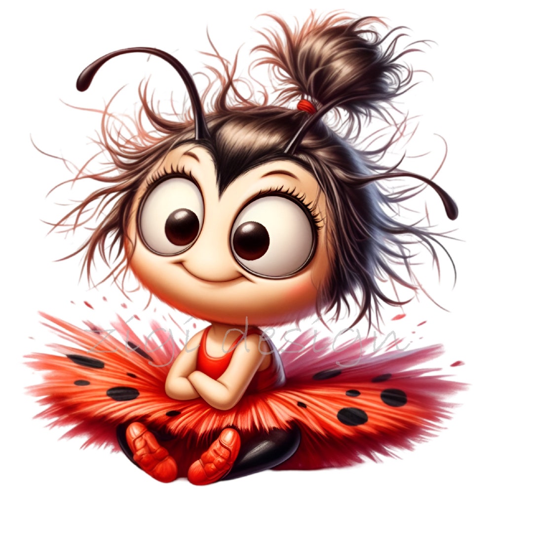 15 PNG Ladybug Ballerina Clipart – Cute Bug Girl PNG – Fun Insect Art ...