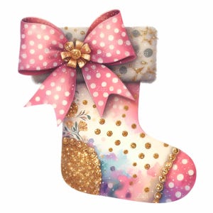 12 Colorful Christmas Stocking PNG Clipart, Festive Patchwork Stocking ...