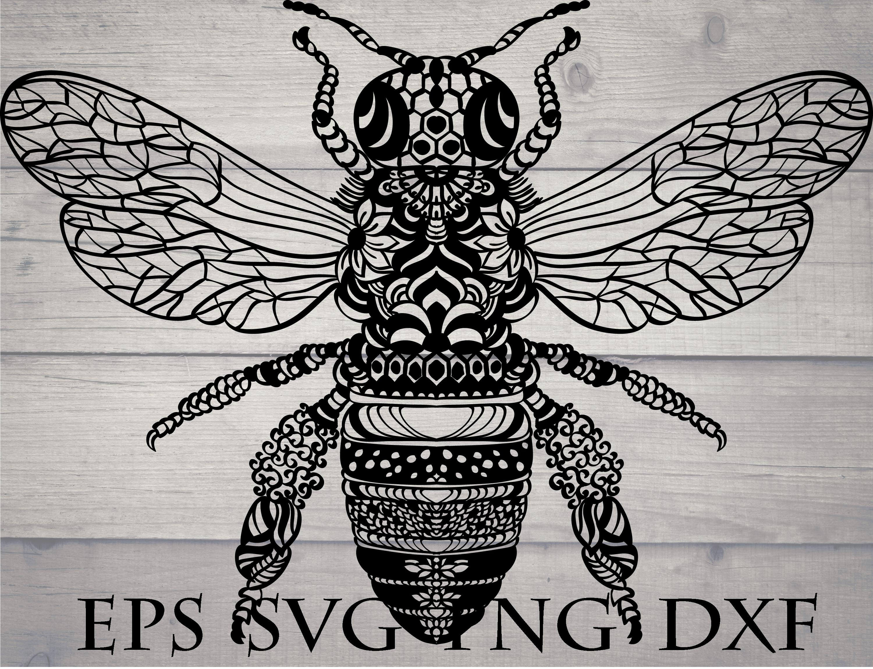 Bee Svg Insect Svg Mandala Svg Intricate Svg - Etsy Australia