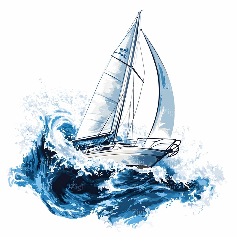 Sailboat Watercolor - Etsy