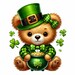12 Irish Bear Clipart PNG, St. Patrick's Day Bear With Shamrocks and ...