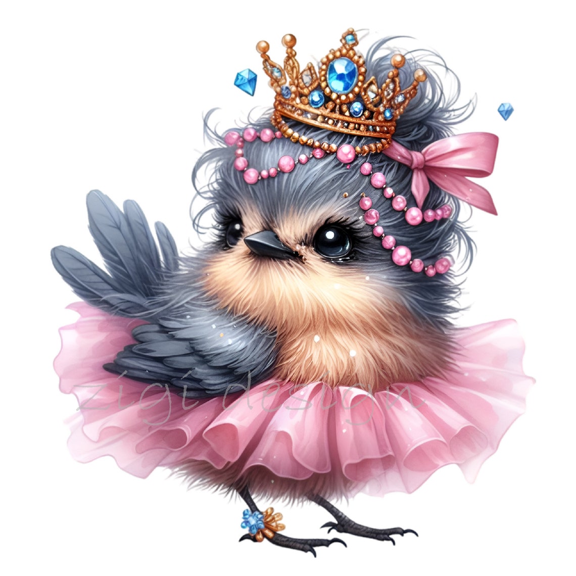 10 PNG Ballerina Owl PNG Clipart – Crown Tutu Bird Illustration ...