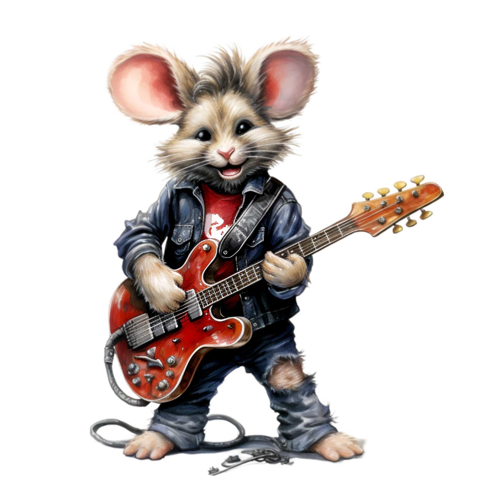 20 PNG Rock Star Mouse Clipart – Electric Guitar PNG for Music Lovers ...