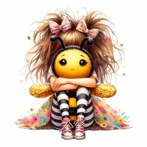 10 PNG Girl Hugging Bee PNG Clipart | Cute Child and Bumblebee ...